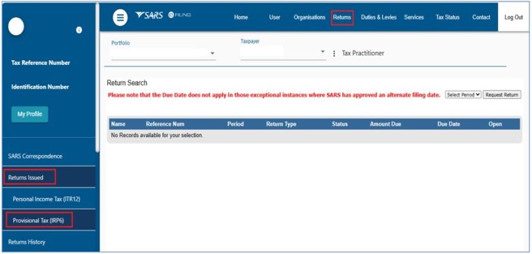 How to eFile Your Provisional Tax Return | South African Revenue Service