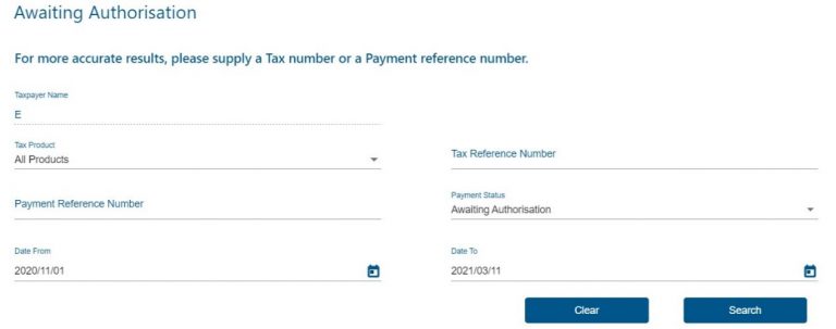 eFiling Payments (Credit Push) | South African Revenue Service