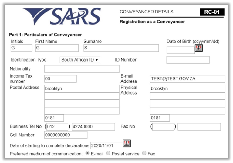 Guide for Transfer Duty via eFiling | South African Revenue Service