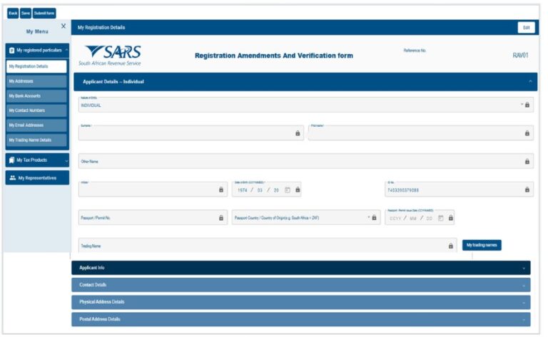 Guide to Complete the Registration, Amendments and Verification Form ...