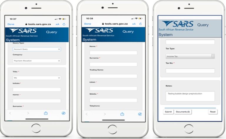 Guide to Services offered via the SARS MobiApp | South African Revenue ...