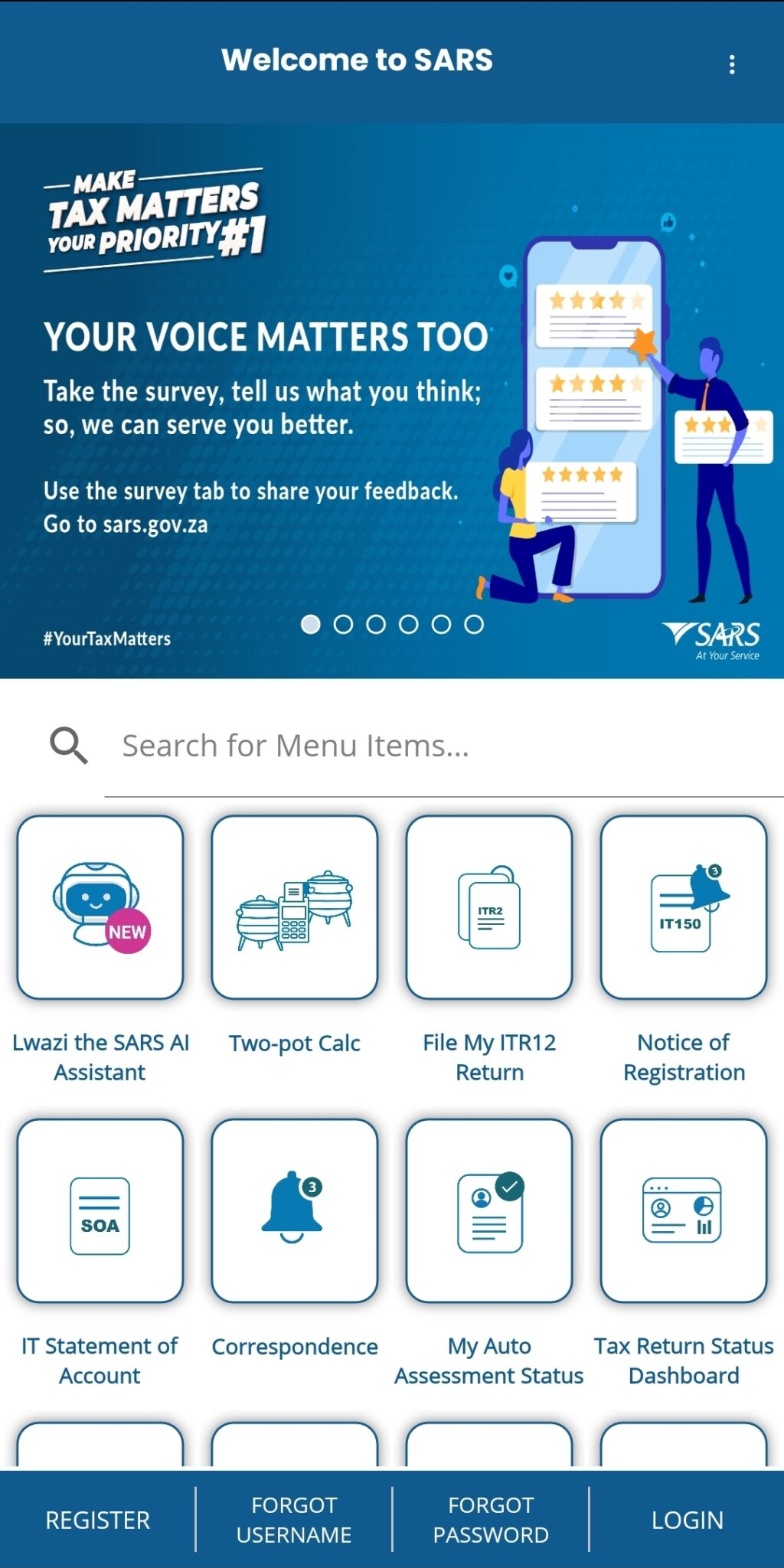 Register for eFiling | South African Revenue Service