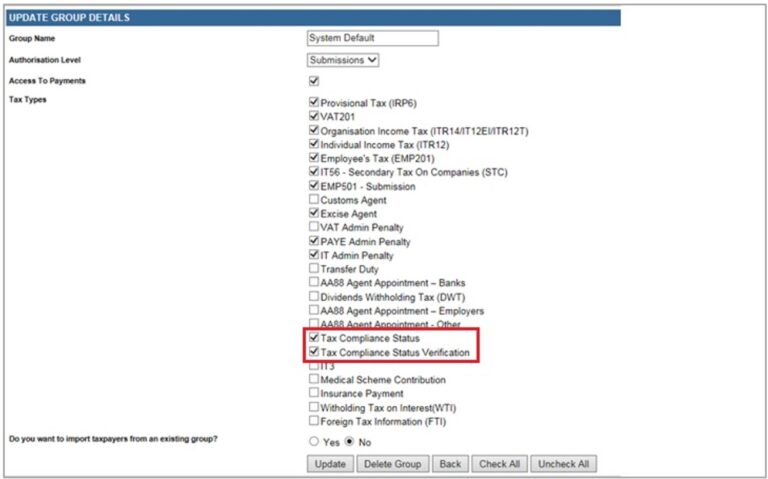 Guide to the Tax Compliance Status functionality on eFiling | South ...