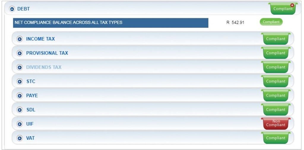 Guide to the Tax Compliance Status functionality on eFiling | South ...