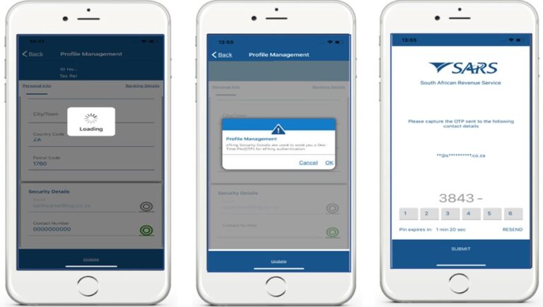 Guide to Services offered via the SARS MobiApp | South African Revenue ...