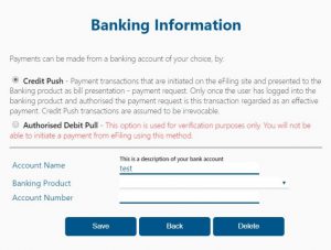 eFiling Payments (Credit Push) | South African Revenue Service
