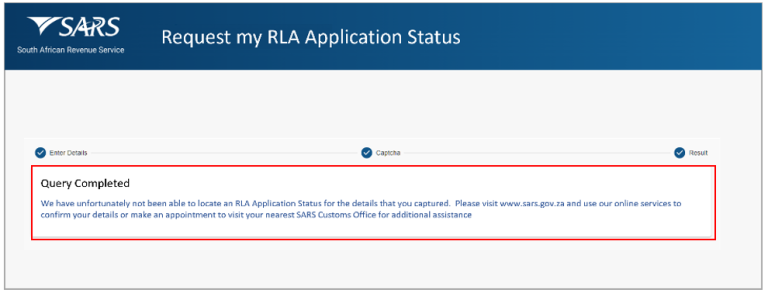 Guide to Customs and Excise SARS Online Query System (SOQS) | South ...
