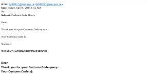 Guide to Customs and Excise SARS Online Query System (SOQS) | South ...