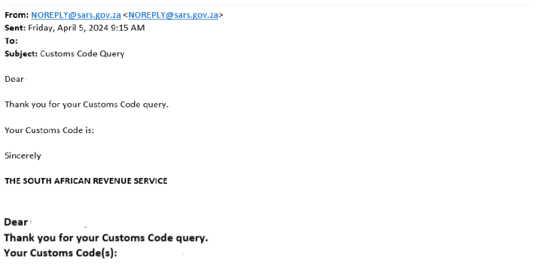 Guide to Customs and Excise SARS Online Query System (SOQS) | South ...