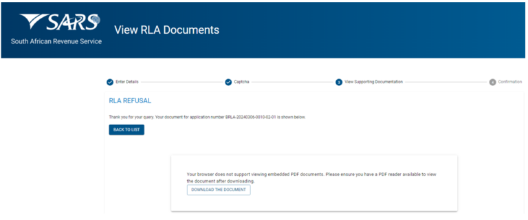 Guide to Customs and Excise SARS Online Query System (SOQS) | South ...