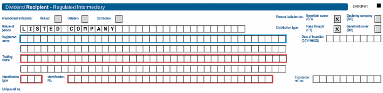 Completing the DTR01 | South African Revenue Service
