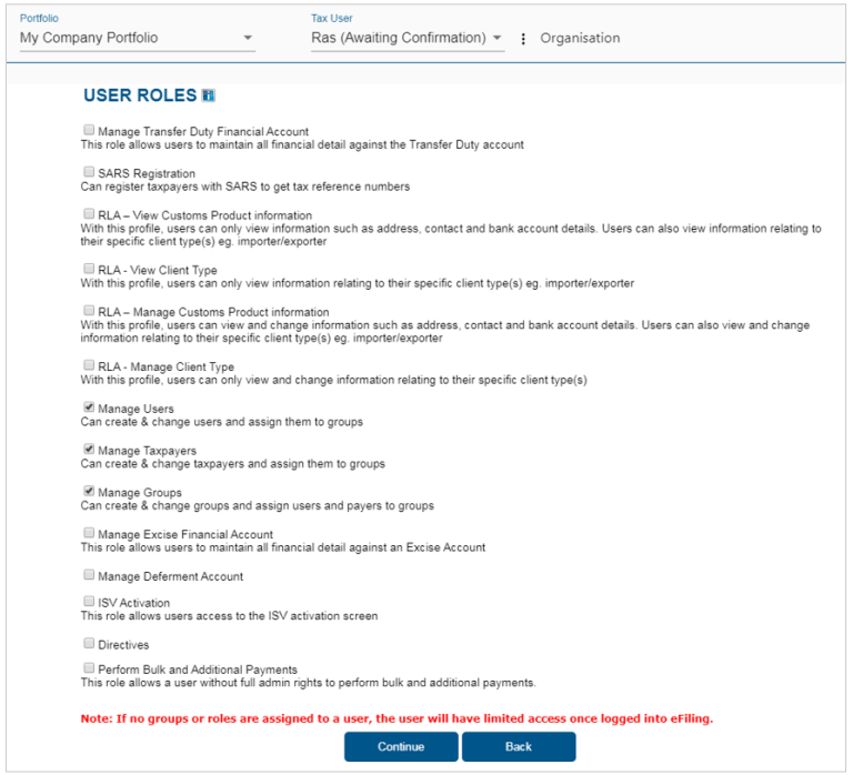 Guide to Register for eFiling and Manage your User Profile | South African Revenue Service