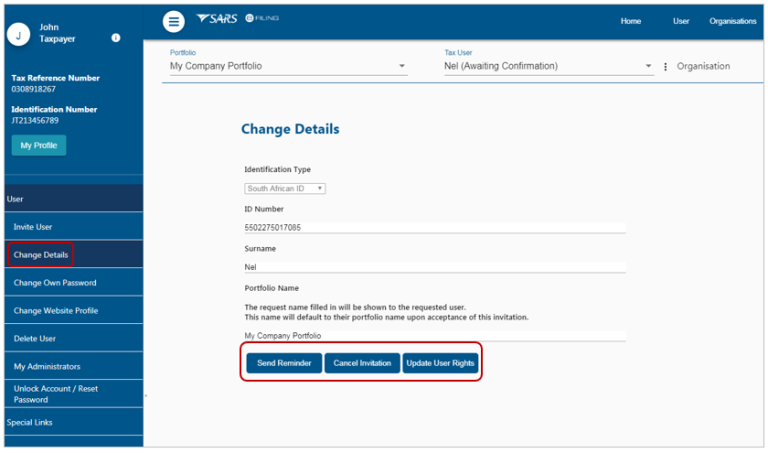 Guide to Register for eFiling and Manage your User Profile | South African Revenue Service