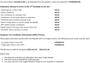 Completion Guide for IRP3(a) and IRP3(s) Forms | South African Revenue ...
