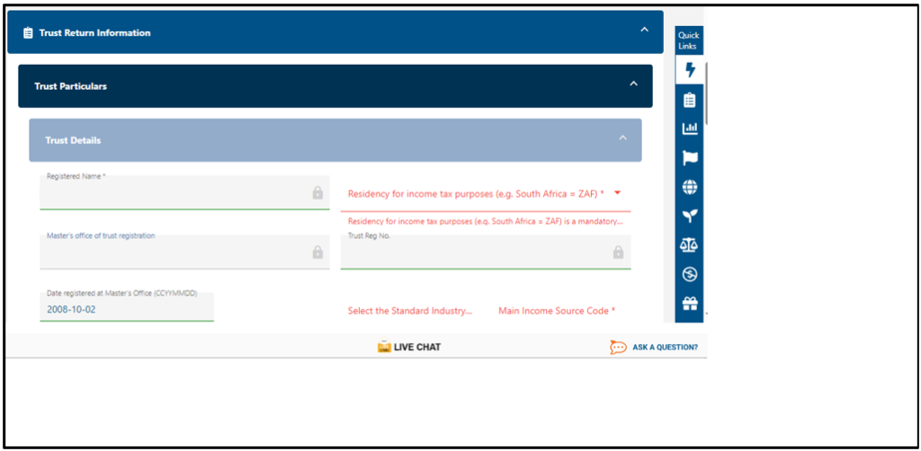 Step by Step Guide to Complete your Trust Return via eFiling | South ...