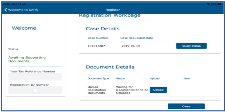 Guide to Register for the use of the SARS MobiApp | South African ...