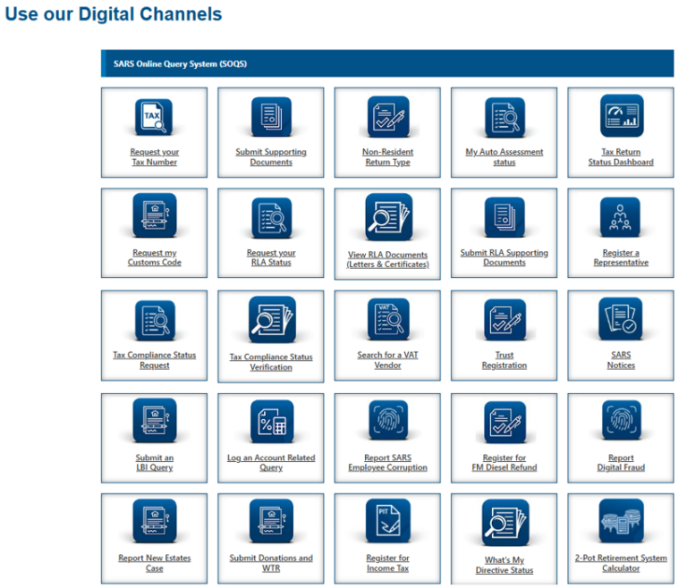 Guide to the SARS Online Query System (SOQS) | South African Revenue ...