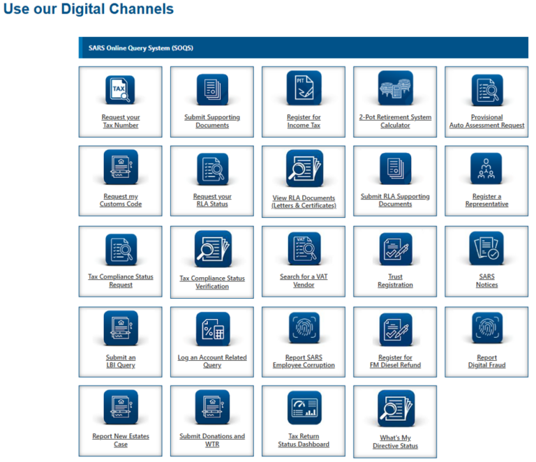 Guide to the SARS Online Query System (SOQS) | South African Revenue ...