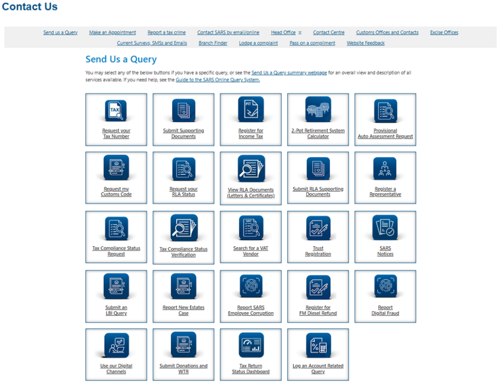 Guide to the SARS Online Query System (SOQS) | South African Revenue ...