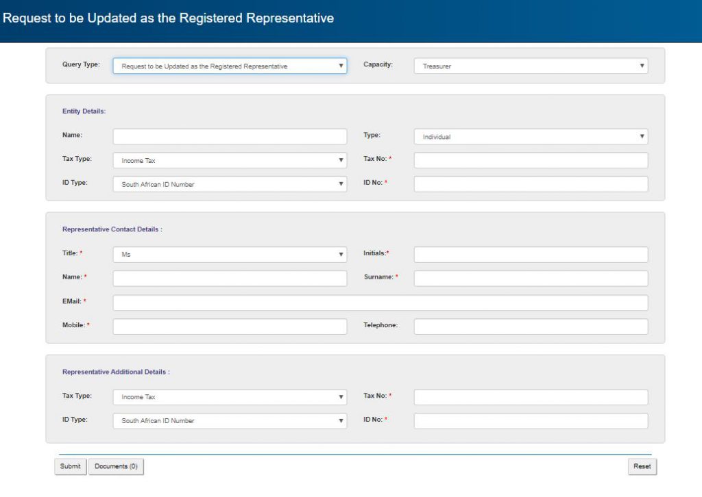 Registered Representatives | South African Revenue Service