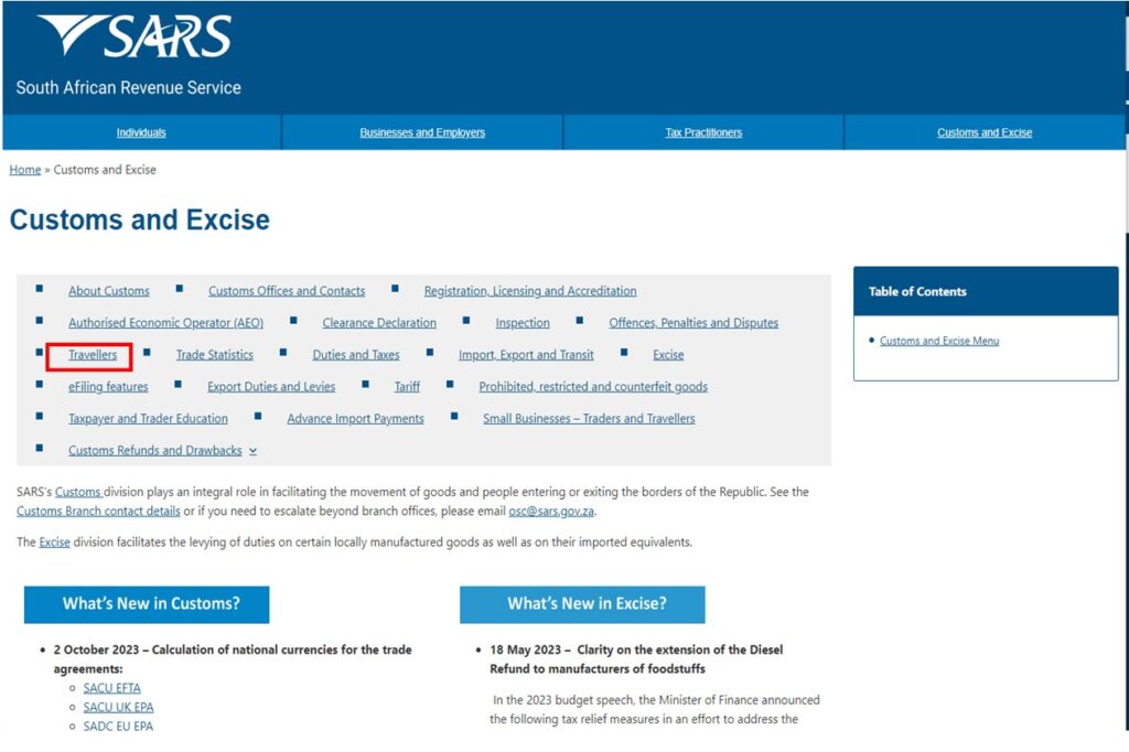 Guide to SATMS Through SARS Website | South African Revenue Service