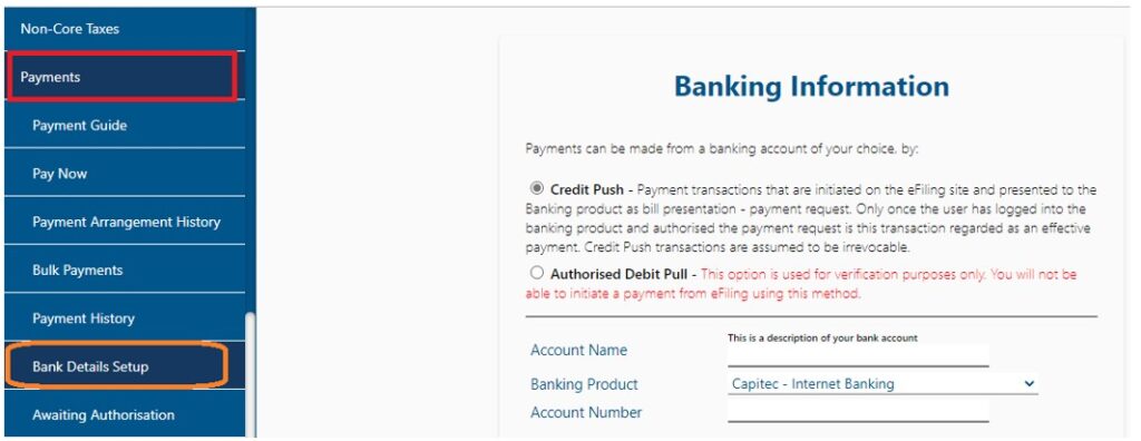 Guide to Bulk and Additional Payments on eFiling | South African Revenue Service