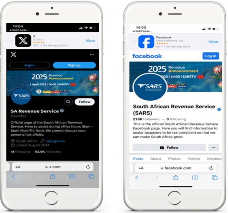 Guide to Services offered via the SARS MobiApp | South African Revenue ...
